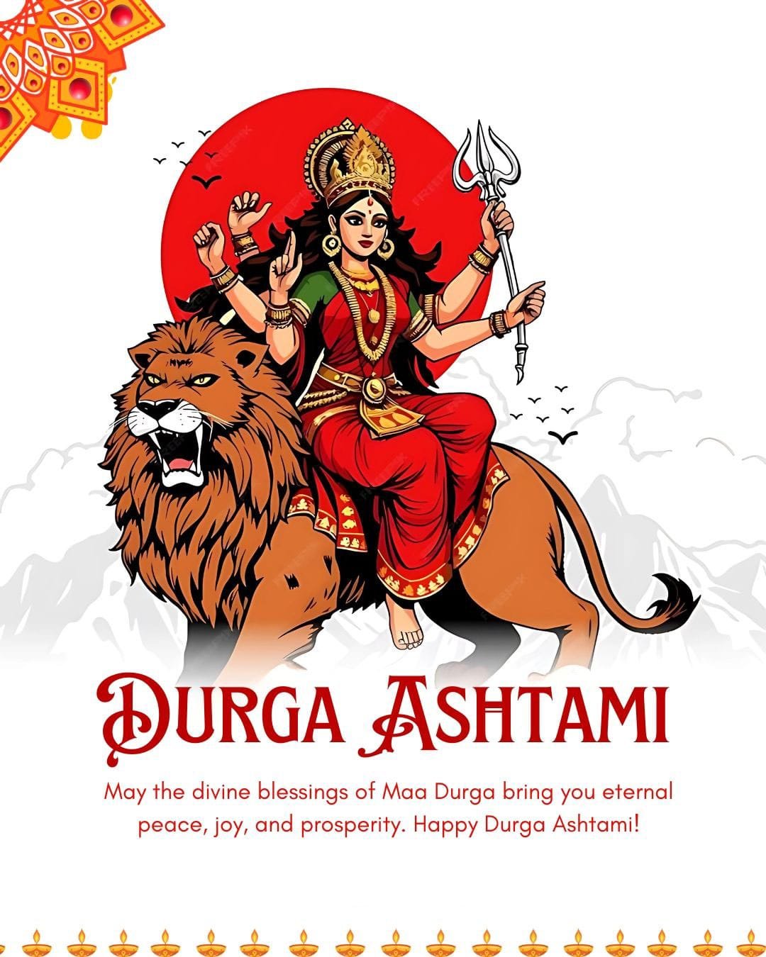 Navratri day 8 Goddess Mahagauri – Wishes, Images, Quotes, Status ...